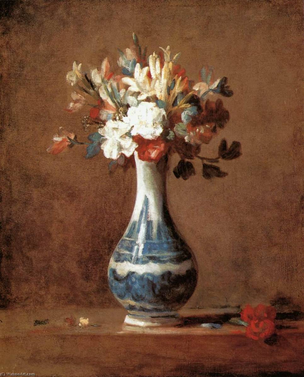 Reproduções De Arte Um vaso de flores, 1760 por Jean-Baptiste Simeon ...