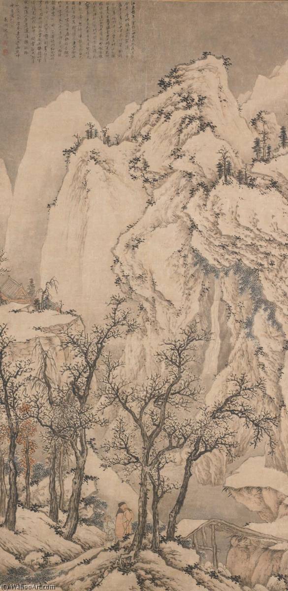 Reproduções De Arte SNOWY LANDSCAPE por Shen Zhou (1427-1509, China ...