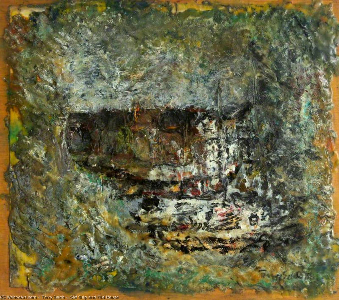 Navio Antigo e Casa Velha por Terry Setch Terry Setch | ArtsDot.com