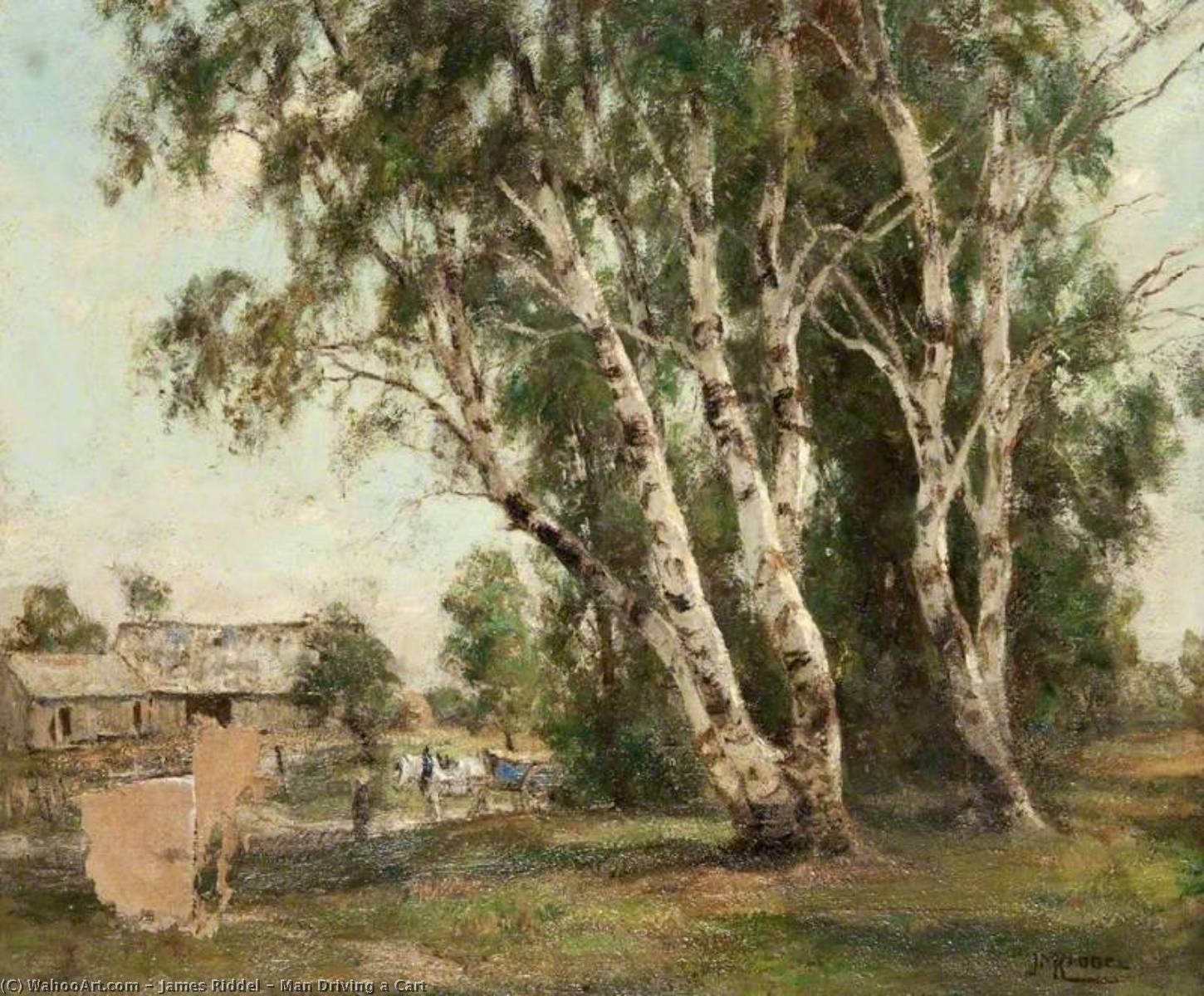 Homem dirigindo um carrinho, 1874 por James Riddel James Riddel ...